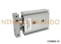 China CXSM20-15 SMC Type Dual-Rod Pneumatic Air Cylinder 20mm Bore 15mm Stroke for sale