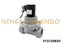 China 2'' CPVC Anti Corrosive Solenoid Valve For Chemicals Acid Alkali 24V 220V for sale