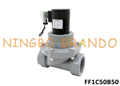 China 2'' CPVC Anti Corrosive Solenoid Valve For Chemicals Acid Alkali 24V 220V for sale