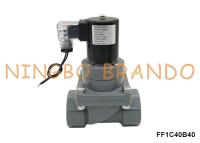 China 1-1/2'' DN40 Anti Corrosion CPVC Solenoid Valve For Chemical Acid 220V 24V for sale