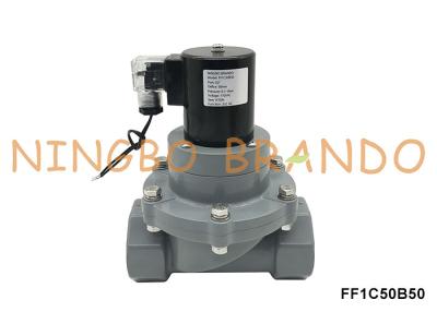 China 2'' DN50 Anti Corrosion Resistant CPVC Solenoid Valve For Chemical Acid 24V 220V for sale