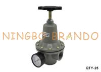 China QTY-25 1'' 10 bar Pneumatic Air Regulator Pressure Reducing Valve With Gauge for sale
