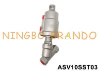 China 3/8'' Threaded 2/2 Way Pneumatic Angle Seat Valve Single Acting for sale