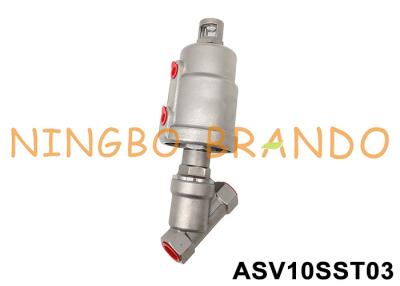 China 3/8'' Threaded 2/2 Way Pneumatic Angle Seat Valve Single Acting for sale