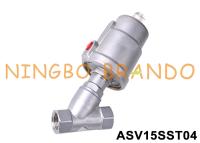 China DN15 Stainless Steel Head Air Actuated Angle Seat Valve for sale