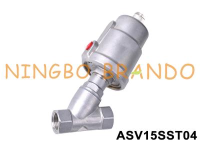 China DN15 Stainless Steel Head Air Actuated Angle Seat Valve for sale