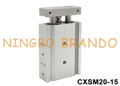 China CXSM20-15 Dual-Rod Pneumatic Air Cylinder 20mm Bore 15mm Stroke for sale