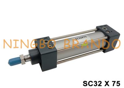 China SC Series Double Acting Pneumatic Air Cylinder 32mm Bore 75mm Stroke for sale