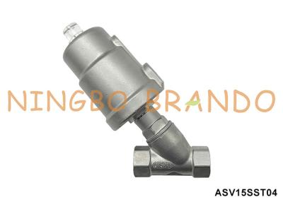 China 1/2'' DN15 PN16 Thread Pneumatic Angle Seat Valve Single Acting Normally Closed for sale