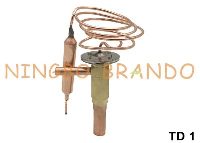 China TD 1 Angle Port Thermostatic Expansion Valve For R134a R22 R407C R404A for sale