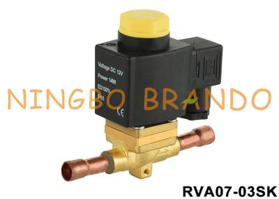 China 2 Way 3/8'' Solder Normally Open Refrigeration Solenoid Valve 12V 24V 110V 220V for sale
