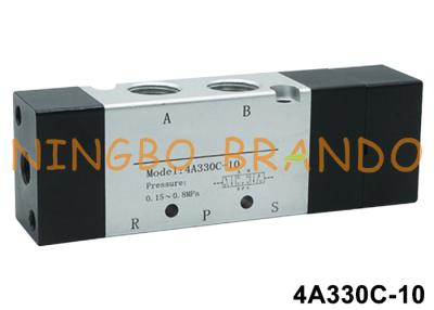 China AirTac Type 4A330C-10 5 Way 3 Position Pneumatic Air Pilot Valve 3/8'' for sale