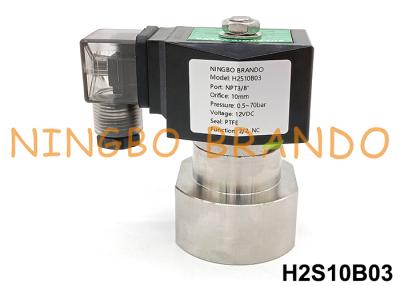 China 3/8'' High Pressure Stainless Steel Solenoid Valve 100 Bar 220VAC 70 Bar 24VDC for sale