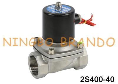 China 2S400-40 SUW-40 1-1/2'' 1.5'' Inch NC Stainless Steel Solenoid Valve for sale