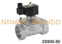 China 2S500-50 2'' Stainless Steel Electric Solenoid Valve for Water Ail Oil for sale