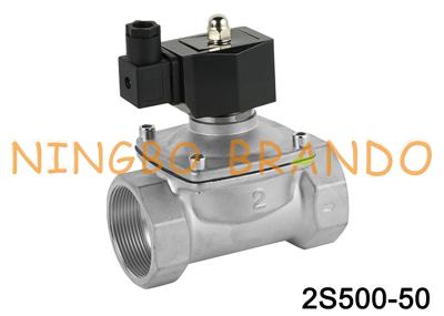 China 2S500-50 2'' Stainless Steel Electric Solenoid Valve for Water Ail Oil for sale