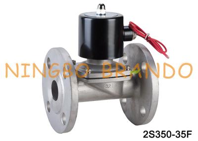 China 2S350-35 2/2 Way DN35 Flange Stainless Steel Solenoid Valve for sale