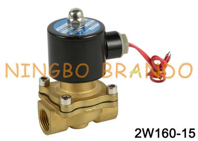 China 2W160-15 1/2'' Brass Solenoid Valve for Water Air Oil 24V 110V 220V for sale