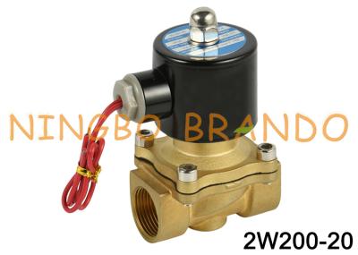 China 2W200-20 3/4'' Brass Solenoid Valve 2/2 Way Normally Closed 24V 110V 220V for sale