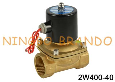 China 2W400-40 1-1/2'' 2/2 Way Normally Closed Water Solenoid Valve 24VDC for sale