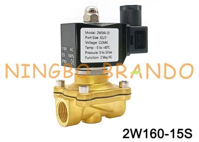 China 1/2'' 2W160-15 2 Way Normally Closed Brass Solenoid Valve for sale