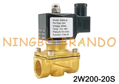 China 3/4'' 2W200-20 Normally Closed Brass Solenoid Valve 24V 110V 220V for sale