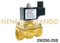 China 1'' 2W250-25 Normally Closed Brass Solenoid Valve 24V 110V 220V for sale