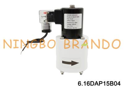 China 1/2'' PTFE Anti Corrosion Solenoid Valve for Acid Alkali Chemical for sale