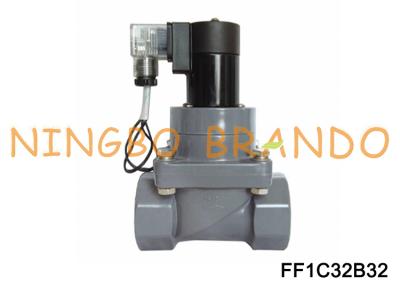 China 1-1/4'' CPVC Anti Corrosive Solenoid Valve For Chemical Acid Alkali 24V 110V 220V for sale