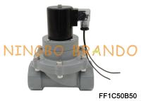 China 2'' Inch Anti Corrosion Salt Water Acid Electric Solenoid CPVC Valve DN50 for sale