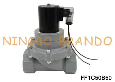 China 2'' Inch Anti Corrosion Salt Water Acid Electric Solenoid CPVC Valve DN50 for sale