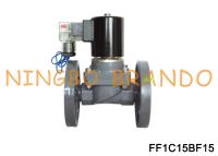 China DN15 CPVC Acid Resistant Anti Corrosive Solenoid Valve Flange Type 220V for sale