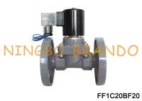 China DN20 Flange Type CPVC Anti-corrosive Normally Closed Solenoid Valve 220V 24V for sale