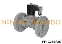 China DN25 1'' Flange Type CPVC Anti Corrosion Solenoid Valve for Salt Water Acid Alkali for sale
