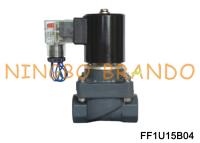China DN15 1/2'' UPVC Anti-Corrosion Normally Closed Solenoid Valve 220V 110V 24V for sale