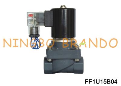 China DN15 1/2'' UPVC Anti-Corrosion Normally Closed Solenoid Valve 220V 110V 24V for sale
