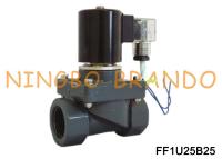 China 1'' UPVC Anti-corrosion Normally Closed Solenoid Valve AC220V AC110V DC24V for sale
