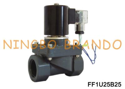 China 1'' UPVC Anti-corrosion Normally Closed Solenoid Valve AC220V AC110V DC24V for sale