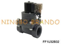 China 1-1/4'' UPVC Chemical Anti Corrosion Electric Solenoid Valve DN32 for sale