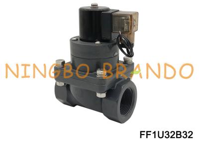China 1-1/4'' UPVC Chemical Anti Corrosion Electric Solenoid Valve DN32 for sale