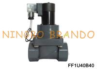 China UPVC Anti-corrosion Electric Solenoid Valve 1-1/2'' Normally Closed 220V for sale