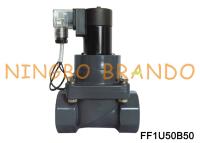 China 2'' UPVC Anti-Corrosive Solenoid Valve Normally Closed AC220V AC110V DC24V for sale
