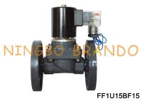 China 1/2'' DN15 UPVC Anti-corrosion UPVC Solenoid Valve Flange Type 220V for sale