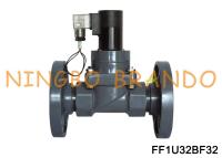 China 1-1/4'' Flanged Diaphragm Valve UPVC DN32 Chemical Anti Corrosion Solenoid Valve for sale