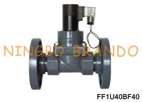 China 1-1/2'' Flanged Diaphragm Valve UPVC DN40 Anti-corrosive Valve 220V 110V 24V for sale