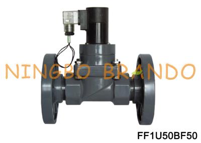 China 2'' UPVC Anti-Corrosive Solenoid Valve Normally Closed Flange Type 220V 110V 24V for sale