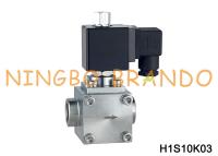China 3/8'' High Pressure Water Air Solenoid Valve 50 Bar Normally Open for sale