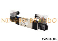 China Pneumatic Solenoid Air Valve 4V230C-08 12V/24V/110V/220V 5 Way 3 Position for sale
