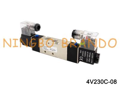 China Pneumatic Solenoid Air Valve 4V230C-08 12V/24V/110V/220V 5 Way 3 Position for sale