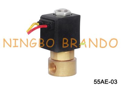 China 1/8'' 2 Way Normally Closed Direct Acting Brass Solenoid Valve FKM Seal 24V 220V for sale